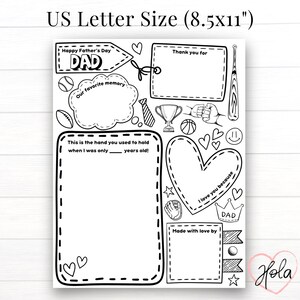 Father's Day Preschool Coloring Worksheet, About Dad Handprint Art Gift ...