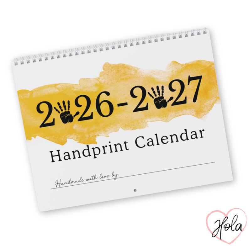 2026-2027 Handprint Calendar Gift, Personalized Mother's Day Gift From ...