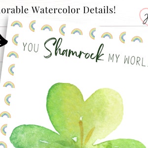 Clover Handprint Art for Kids, You Shamrock My World, Printable Prek ...