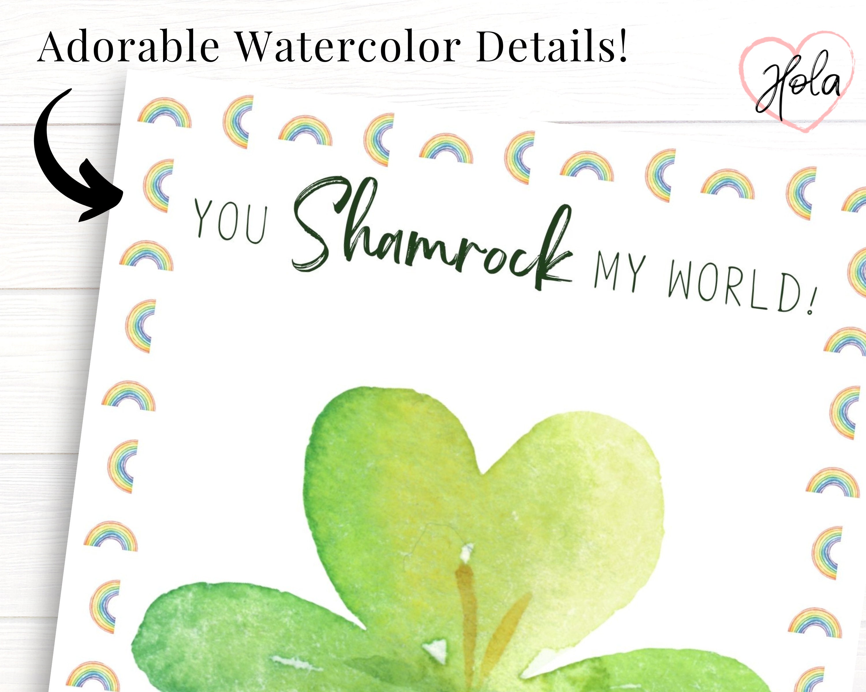 Clover Handprint Art for Kids, You Shamrock My World, Printable Prek ...