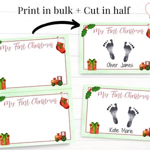 My First Christmas NICU Baby Footprints Keepsake, Holiday Card for ...