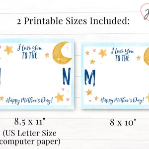 I Love You to the Moon and Back, Mother's Day Gift From Kid to Mom ...