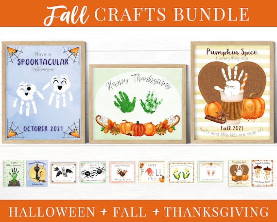 Fall Crafts for Preschoolers Toddler Handprint Art Printable - Etsy