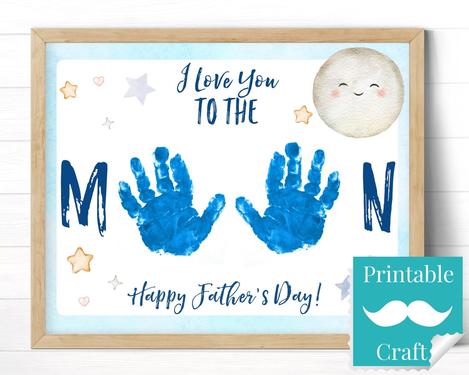Handprint Art for Dad or Grandpa Father's Day Gift From - Etsy