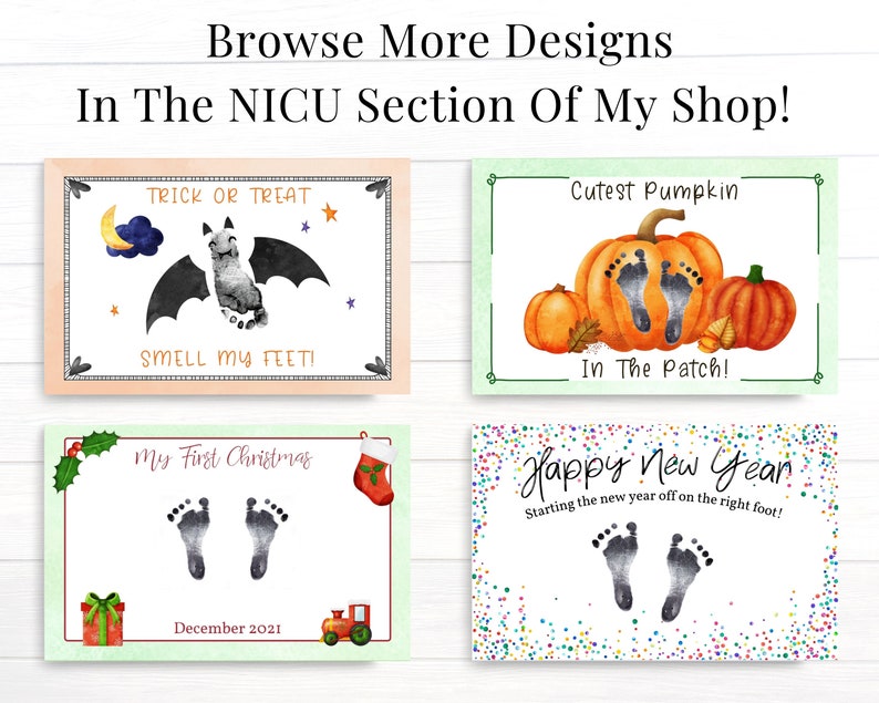 NICU Graduate Sign Keepsake for Mom and Dad, Baby Footprint Certificate ...
