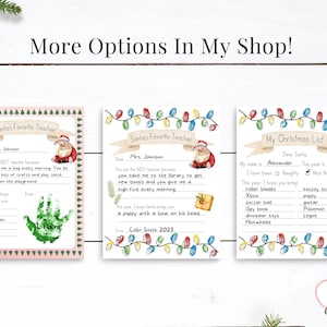 Dear Santa Letter Printable for Kids, Letter to Santa Printout Page ...