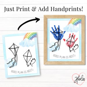 Christian Sunday School Printable Craft Activity, Kite Handprint Art ...