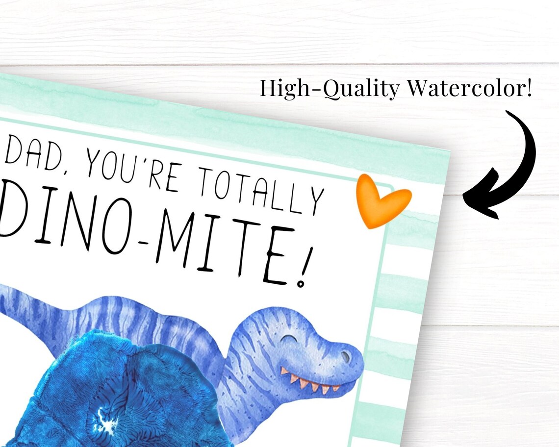 Father's Day Gift Dino-mite Dad Printable Hand Print - Etsy