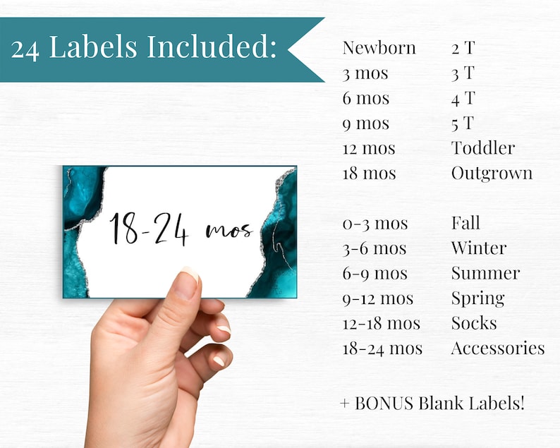 Baby Drawer Labels Dresser Organization for Nursery | Etsy