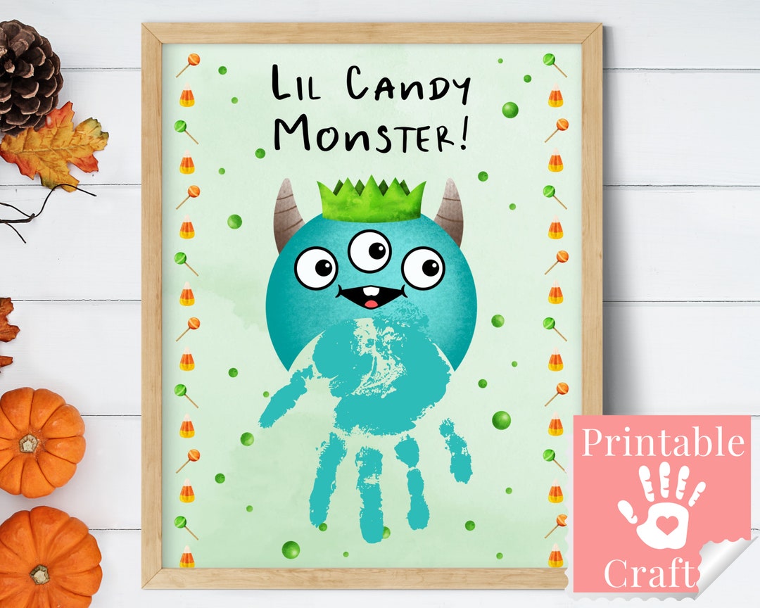 Halloween Crafts for Preschool Kids, Printable Monster Activity, Fall ...