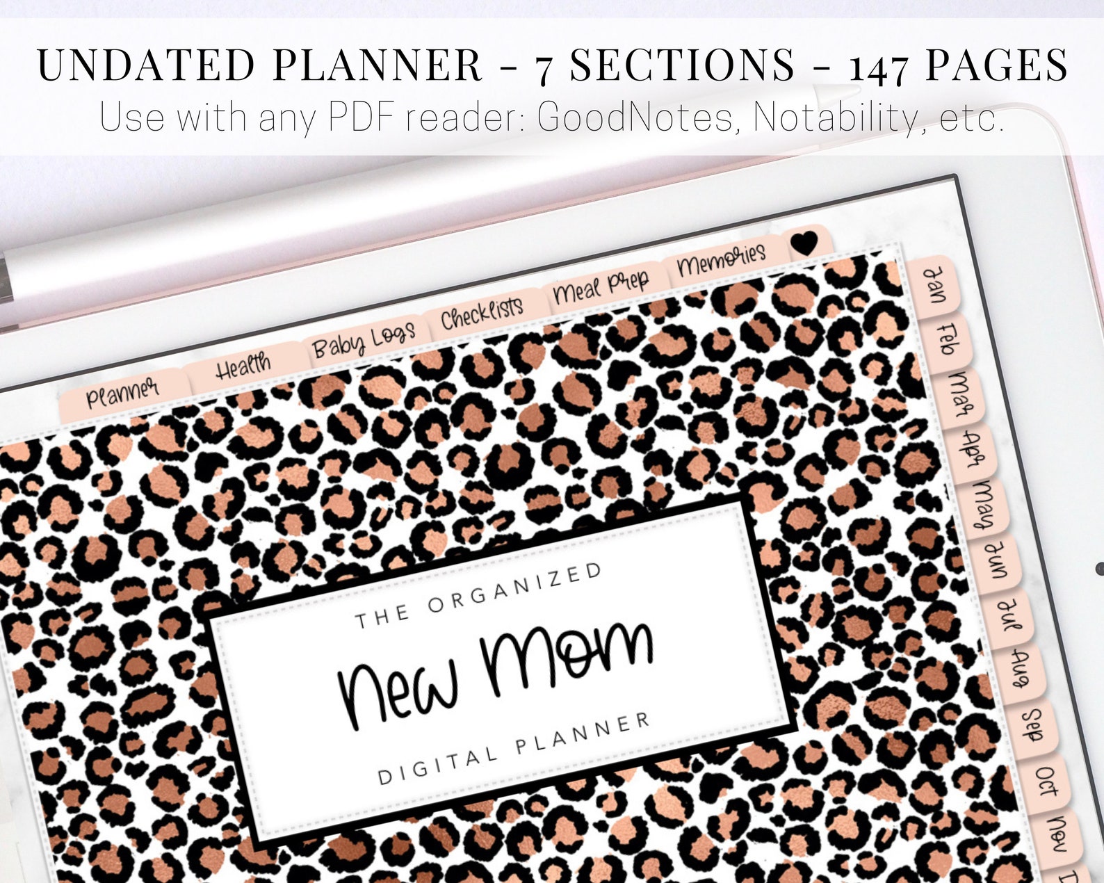Digital New Mom Planner, Newborn Baby Breastfeeding Organizer and ...