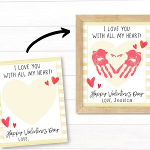 Preschool Valentine Card i Love You With All My | Etsy