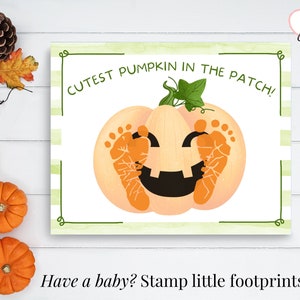 Halloween Craft, Cutest Pumpkin in the Patch Printable, Little Pumpkin ...