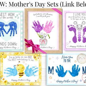 Mothers Day Handprint Flower, Personalize Gift for Mom From 2 Kids ...