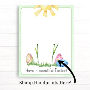 Handprint Art Easter April Flowers for Mom Spring and Easter - Etsy