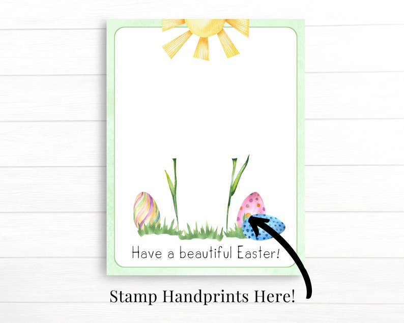 Handprint Art Easter April Flowers for Mom Spring and Easter - Etsy