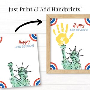 American Independence Day Craft for Kids, Statue of Liberty Handprint ...