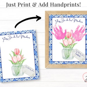 Feliz Dia De Las Madres, Spanish Mothers Day Gift, Kids Handprint ...