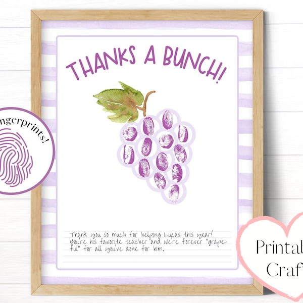 Teacher Fingerprint Art - Etsy