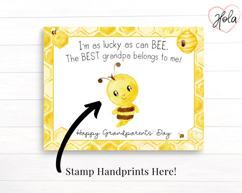 Best Grandpa Gift Personalized, Grandparents Day Handprint Craft ...