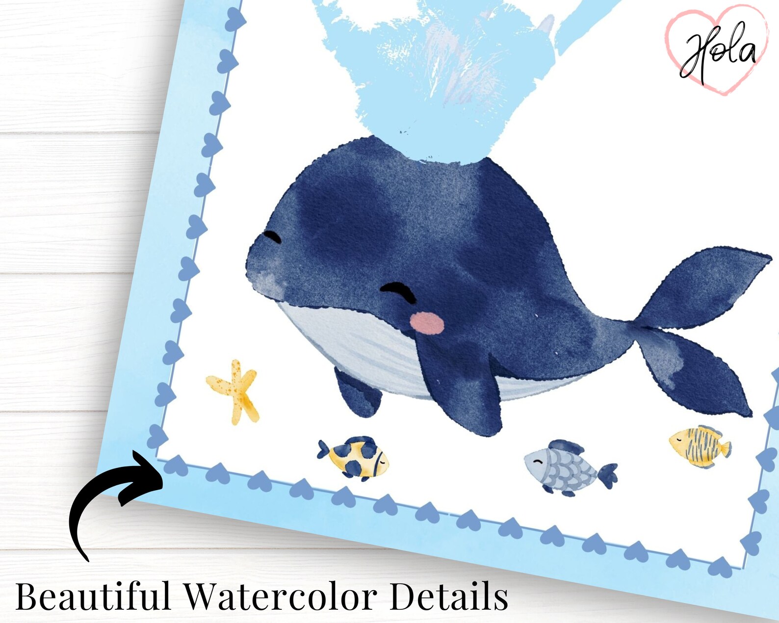 Printable Handprint Craft Kit for Kids, I Whaley Love You, Cute Toddler ...