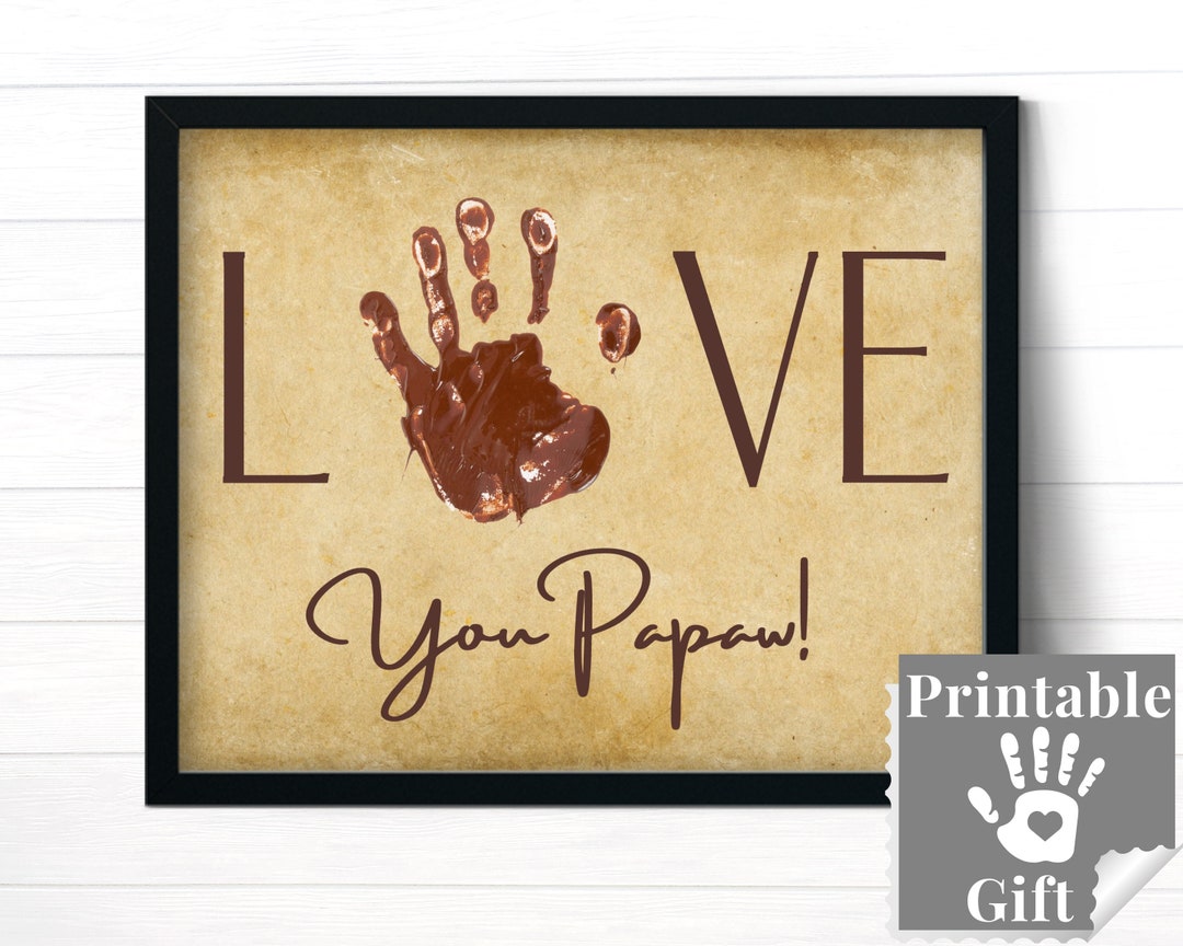 Papaw Gift for Birthday or Fathers Day, Custom Card From His Grandson ...