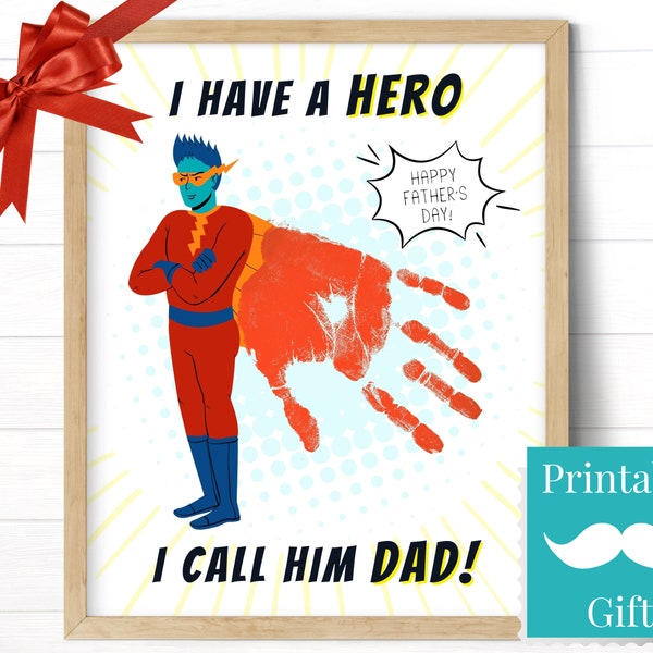 Super Hero Handprint Craft - Etsy