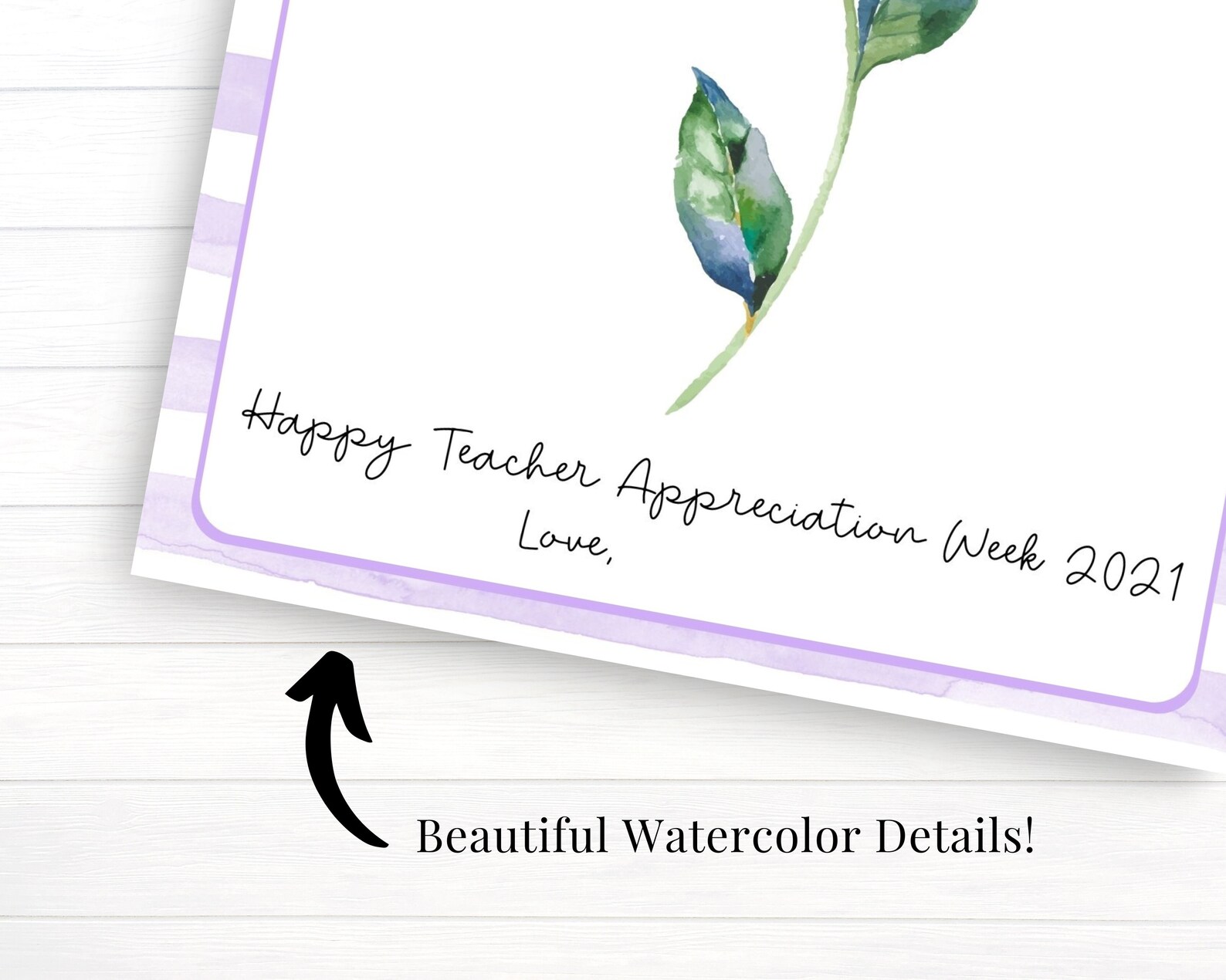 Teacher Appreciation Card Thank You For Helping Me Grow | Etsy