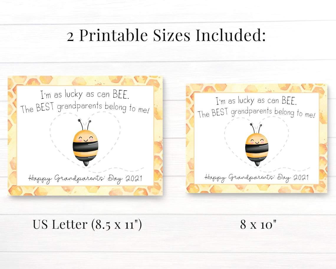 Grandparents Day Personalized Card Printable Gift Handprint | Etsy