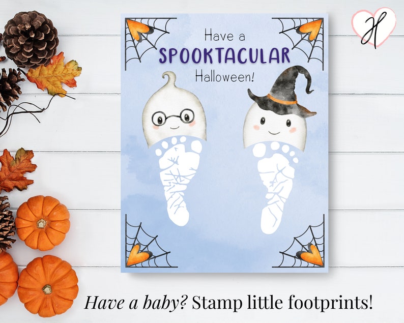 Halloween Handprint Craft for Toddlers Ghost Printable - Etsy