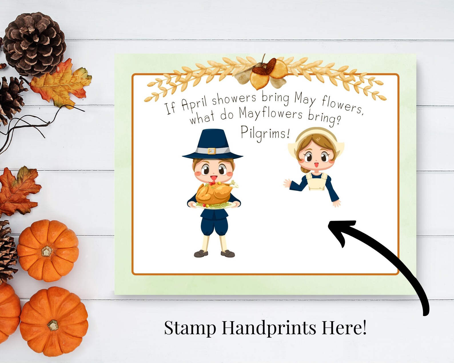 Thanksgiving Pilgrim Craft for Preschool Toddler Arts and | Etsy