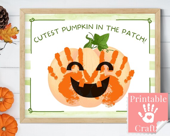 Halloween Craft Cutest Pumpkin in the Patch Printable Little - Etsy