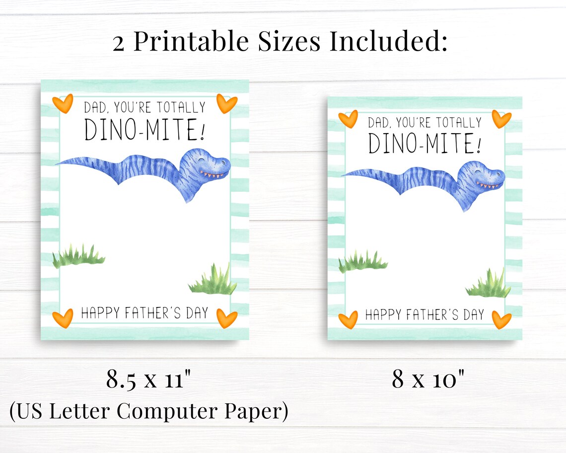 Father's Day Gift Dino-mite Dad Printable Hand Print - Etsy