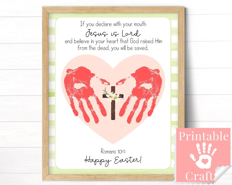 Sunday School Easter Activity, Religious Preschool Lent Handprint Art ...