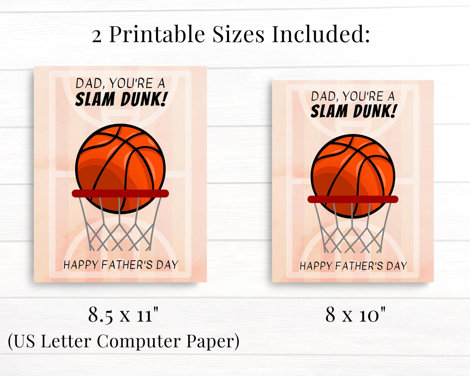 Basketball Fan Father's Day Gift From Kids Handprint Art - Etsy