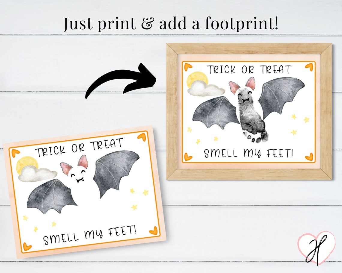 Trick or Treat Smell My Feet Halloween DIY Toddler Craft - Etsy