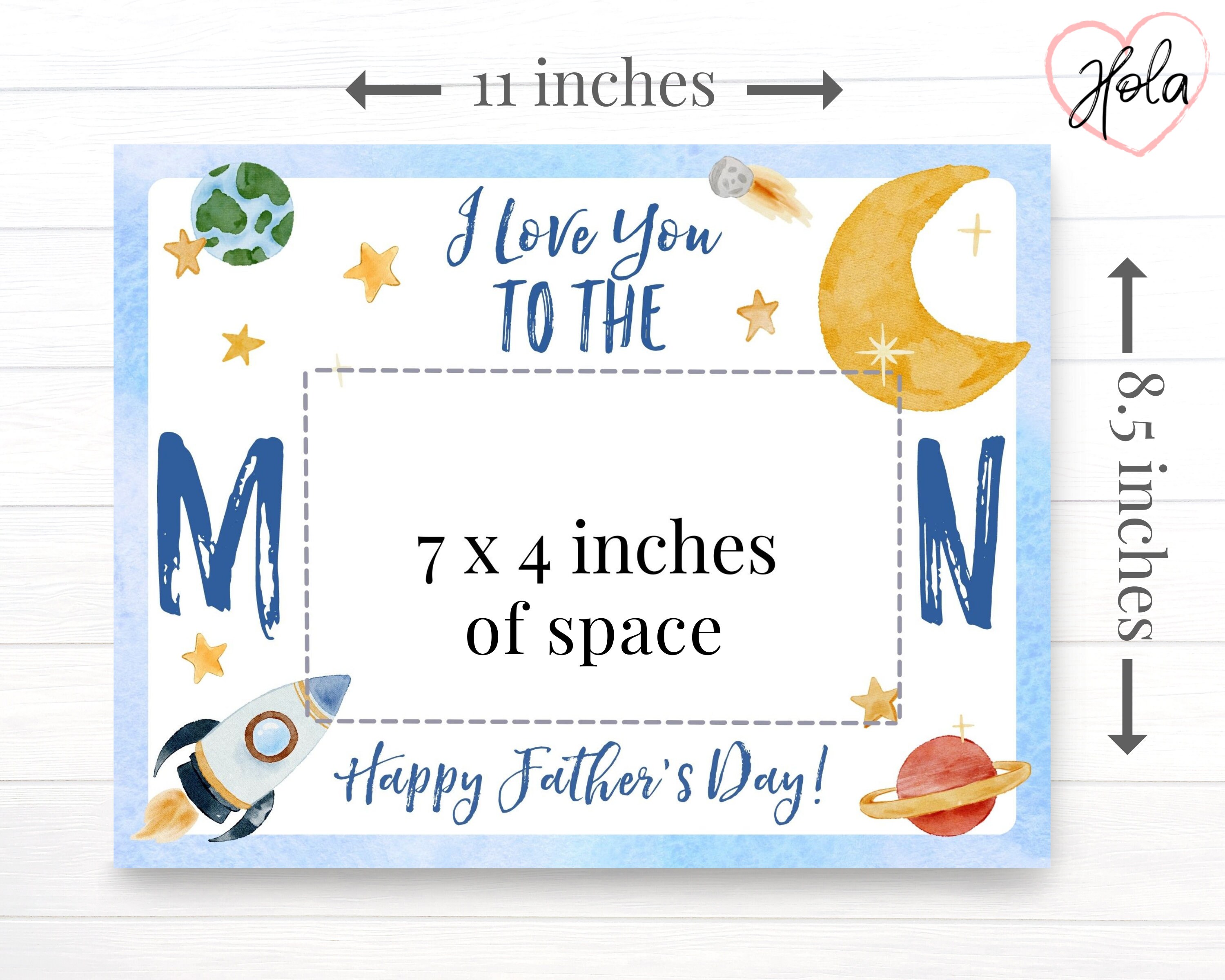I Love You to the Moon Father Day Handprint Art, Printable Craft for ...