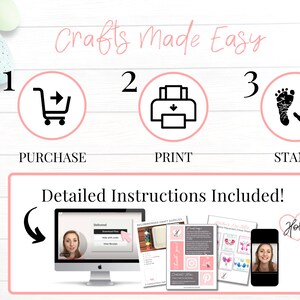 Babys First Easter, Printable Footprint Art, Keepsake Craft for Boy ...