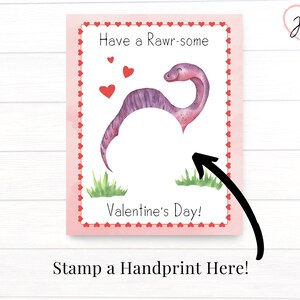 Valentine Dinosaur Crafts for Kids Preschool, Easy Handprint Valentines ...