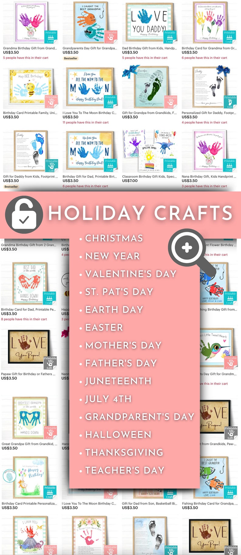 550+ Handprint Art Printables Lifetime Access, Whole Shop Access to ...