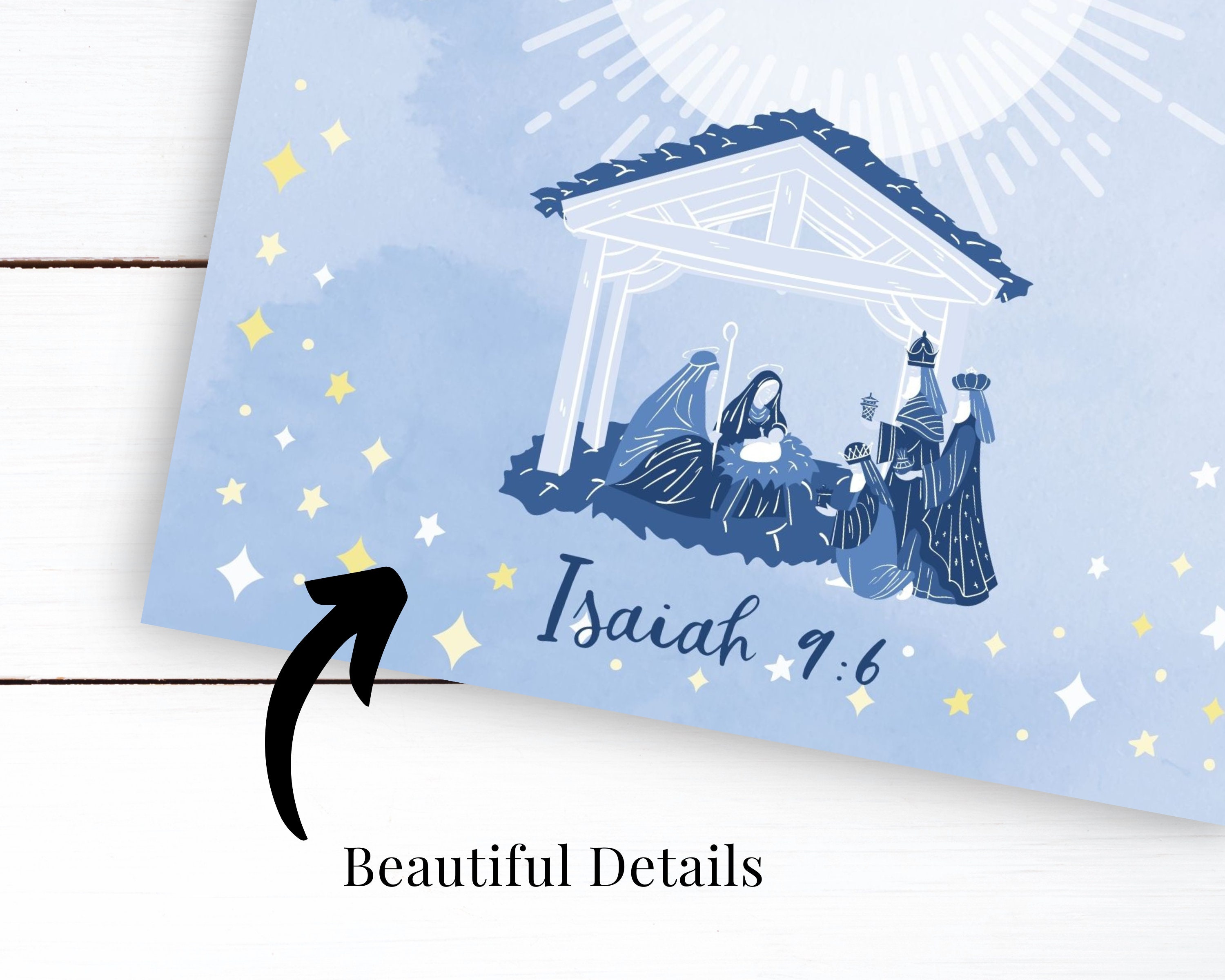 Sunday School Kids Craft, Christian Christmas Gifts, Isaiah 9:6 Birth ...