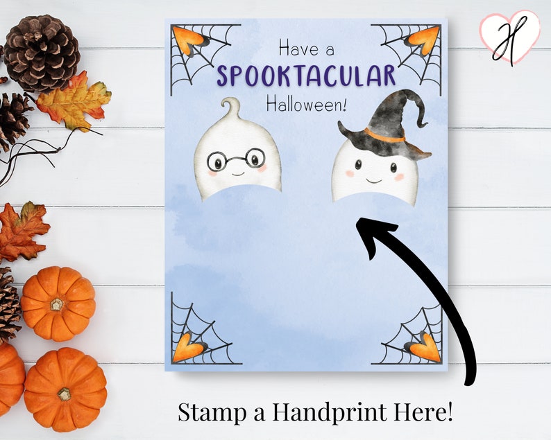 Halloween Handprint Craft for Toddlers Ghost Printable - Etsy