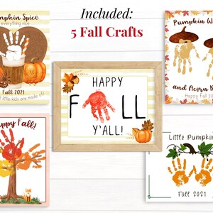 Fall Crafts for Preschoolers, Toddler Handprint Art, Printable Kit ...