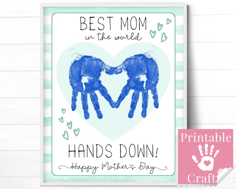 Mothers Day Gift Handprint Keepsake Preschool Toddler Craft - Etsy