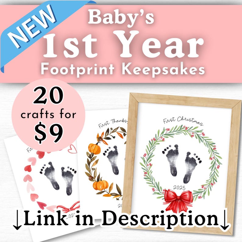 Valentine Footprint Craft, My First Valentine's Day 2025, Printable DIY ...