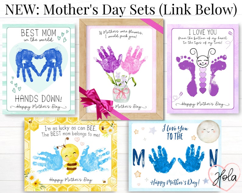 Printable Handprint Gift for Mom With Quote Personalized Card - Etsy