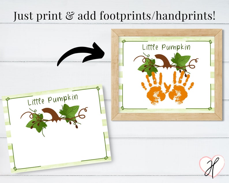 Little Pumpkin Fall DIY Craft Baby Footprint or Kids - Etsy