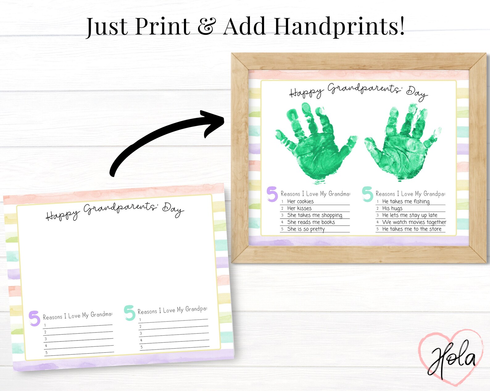 Grandparents Day Gifts, Grandma and Grandpa Personalized Cards, DIY ...