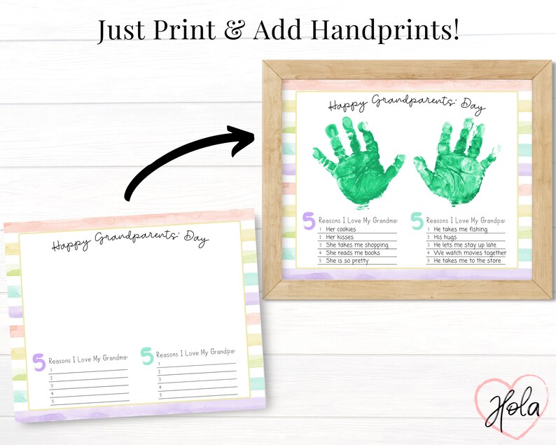 Grandparents Day Gifts, Grandma and Grandpa Personalized Cards, DIY ...