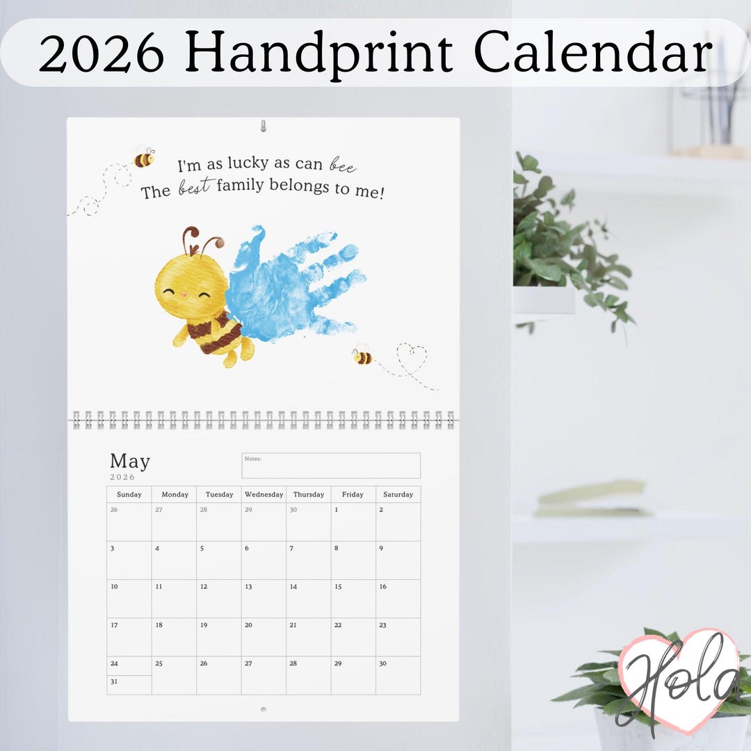 Handprint Calendar 2026, Personalized Christmas Gift From Kids or ...